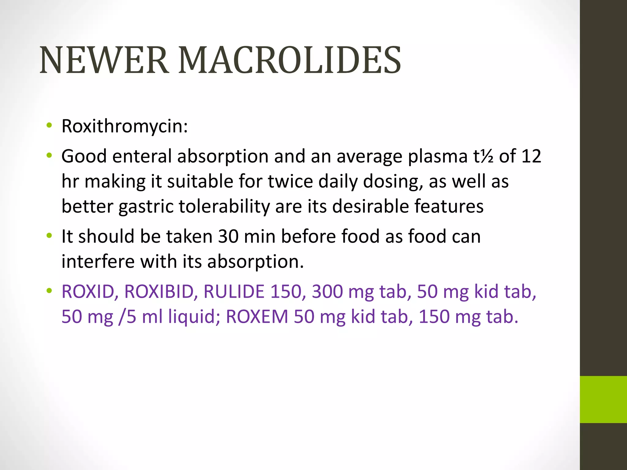 Macrolide, Lincosamide, Glycopeptide and Other Antibacterial.pptx