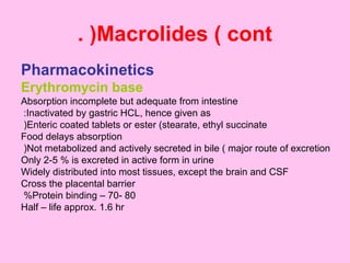 Macrolides | PPT | Digestive Disorders | Diseases and Conditions