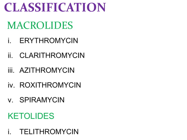 Macrolide antibiotics | PPT
