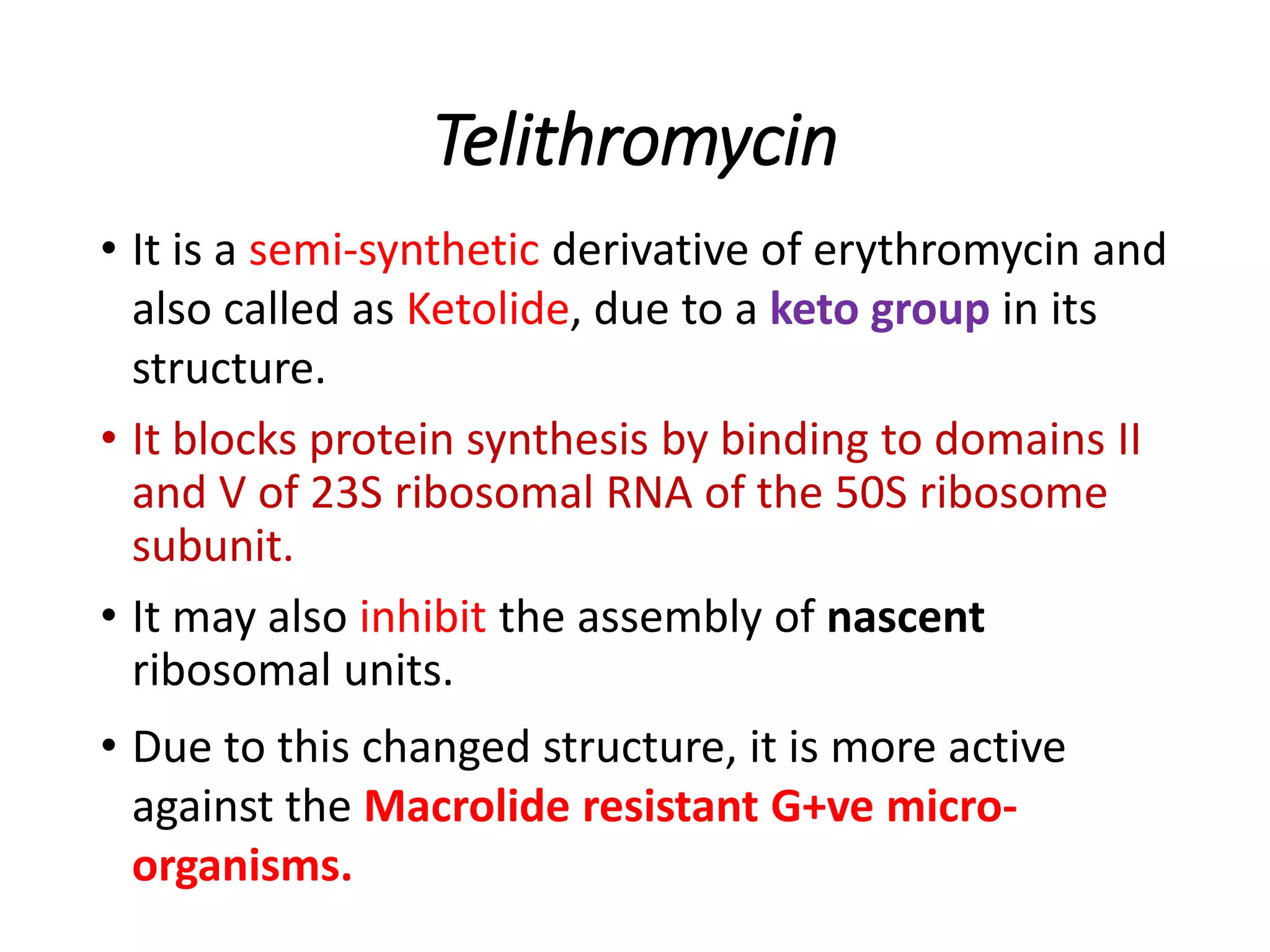 Macrolides antibiotics (with lincosamide) | PPTX