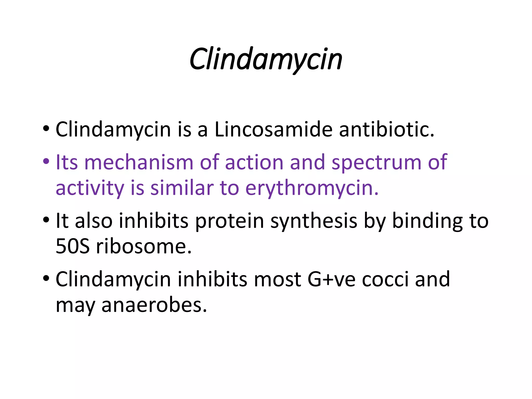 Macrolides antibiotics (with lincosamide) | PPTX