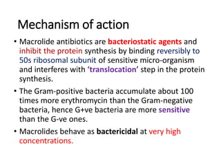 Macrolides antibiotics (with lincosamide) | PPTX
