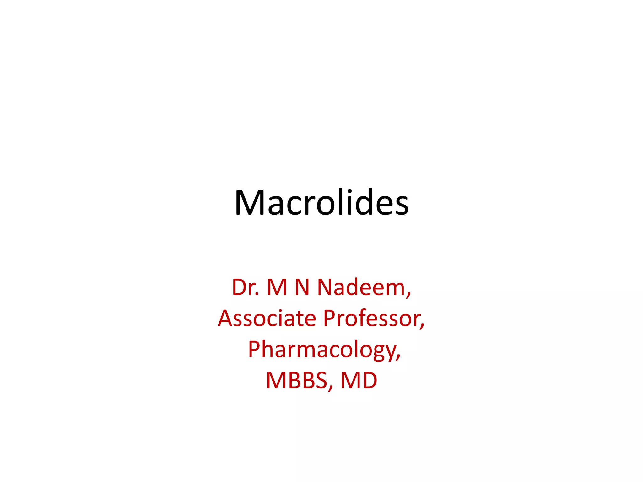 Macrolides | PPT