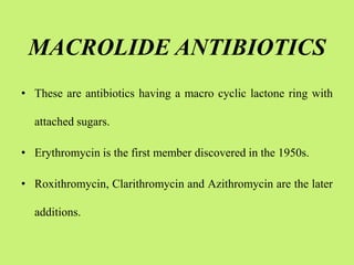 Macrolides Pharmacology | PPTX