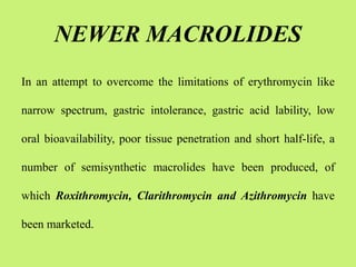 Macrolides Pharmacology | PPTX