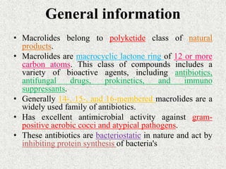 Macrolide antibiotics | PPT