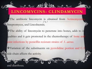 Antiobiotics - Macrolides and miscellaneous | PPT
