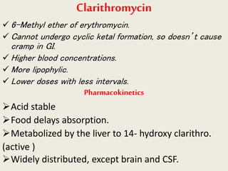 Macrolides antibiotics ppt | PPTX