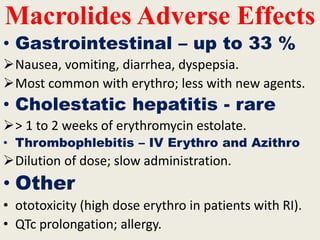 Macrolides antibiotics ppt | PPTX