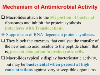 Macrolides antibiotics ppt | PPTX