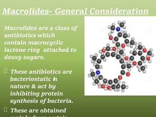 Macrolides by Mohammed Zamir Mirza | PPT
