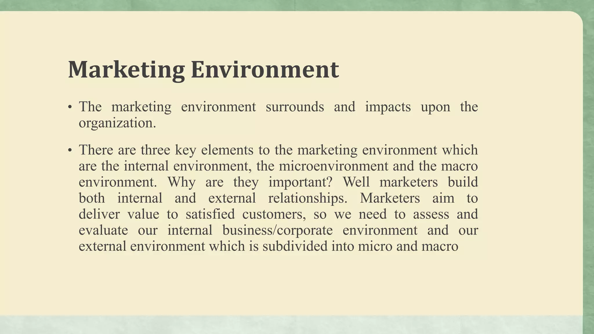Macro marketing environment | PPTX