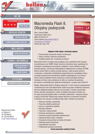 Macromedia Flash 8. Oficjalny podręcznik | PDF
