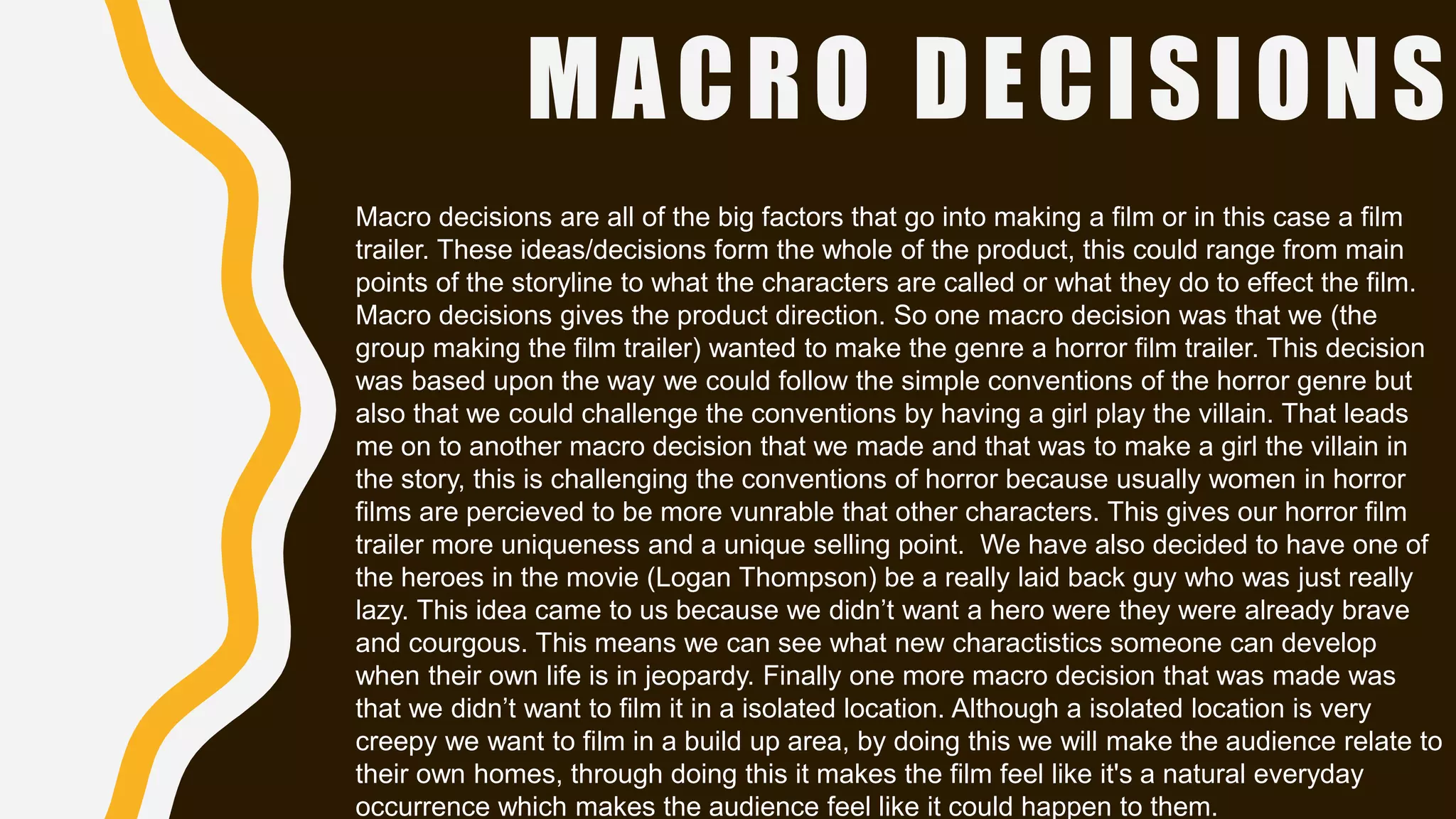 Macro & Micro decisions | PPT