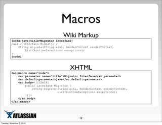 AtlasCamp 2010: Macro Migration Guide for Confluence 4.0 - Ryan Thomas | PDF | Web Design and ...