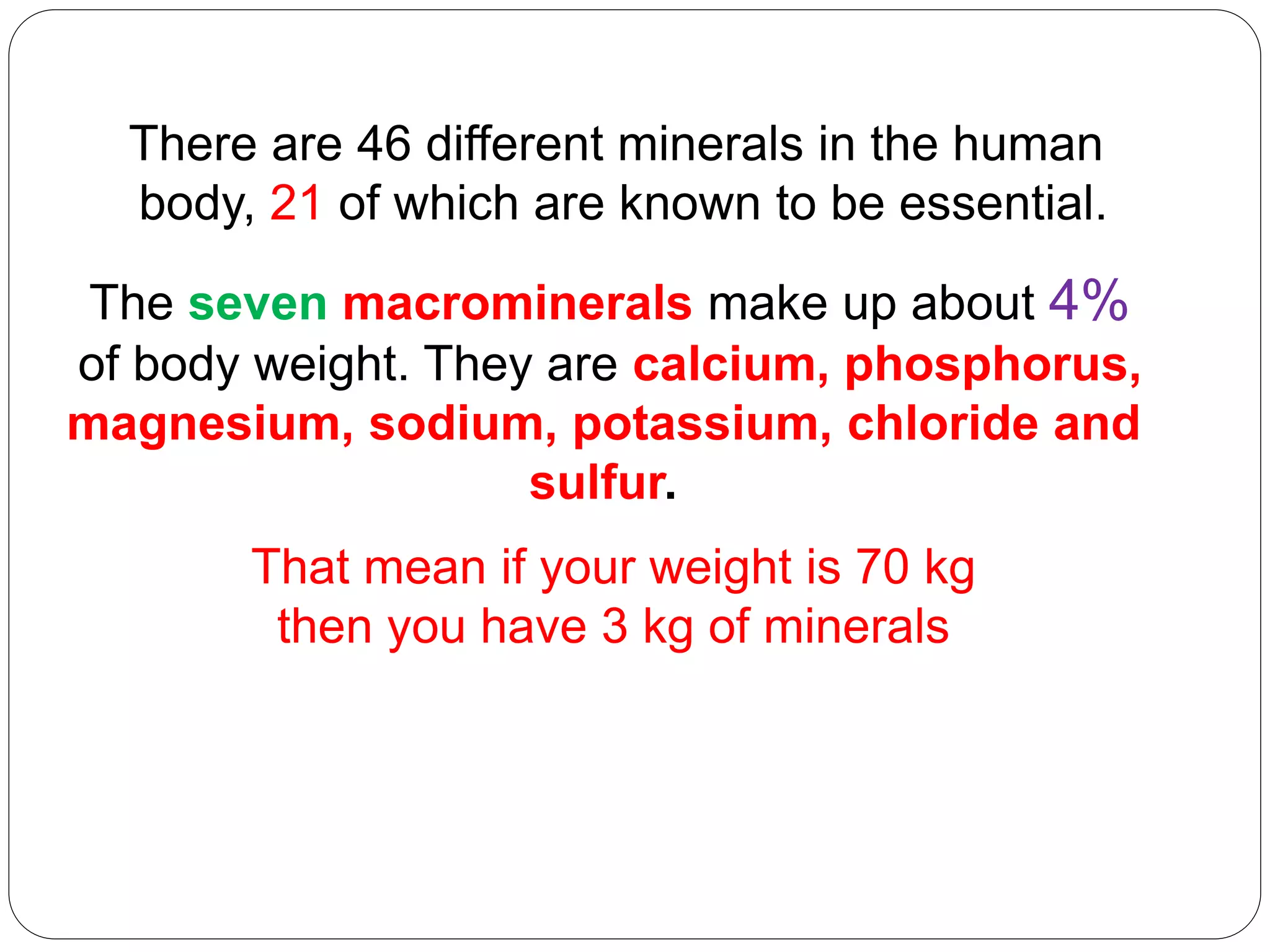 Macro minerals | PPTX