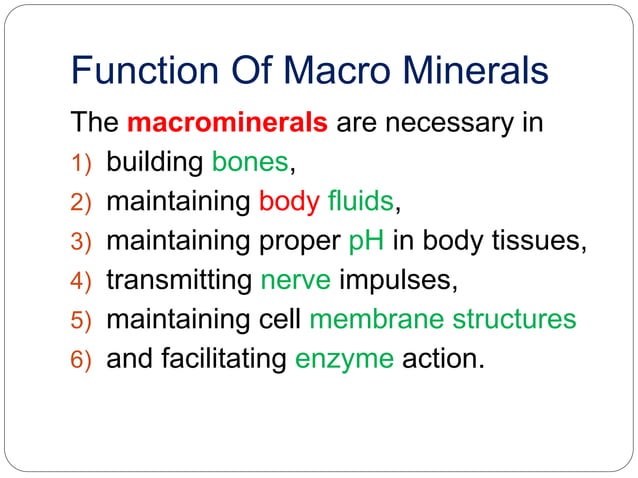Macro minerals | PPTX