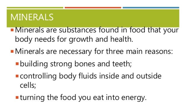 Functions and Food Sources of Minerals