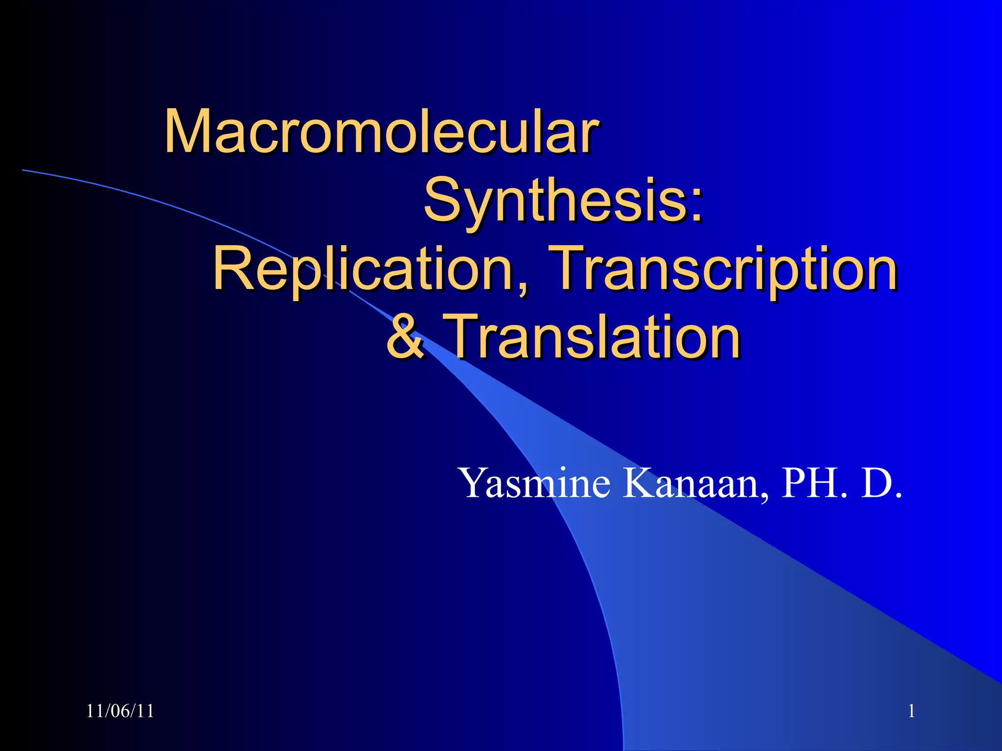 Macromolecular synthesis | PPT