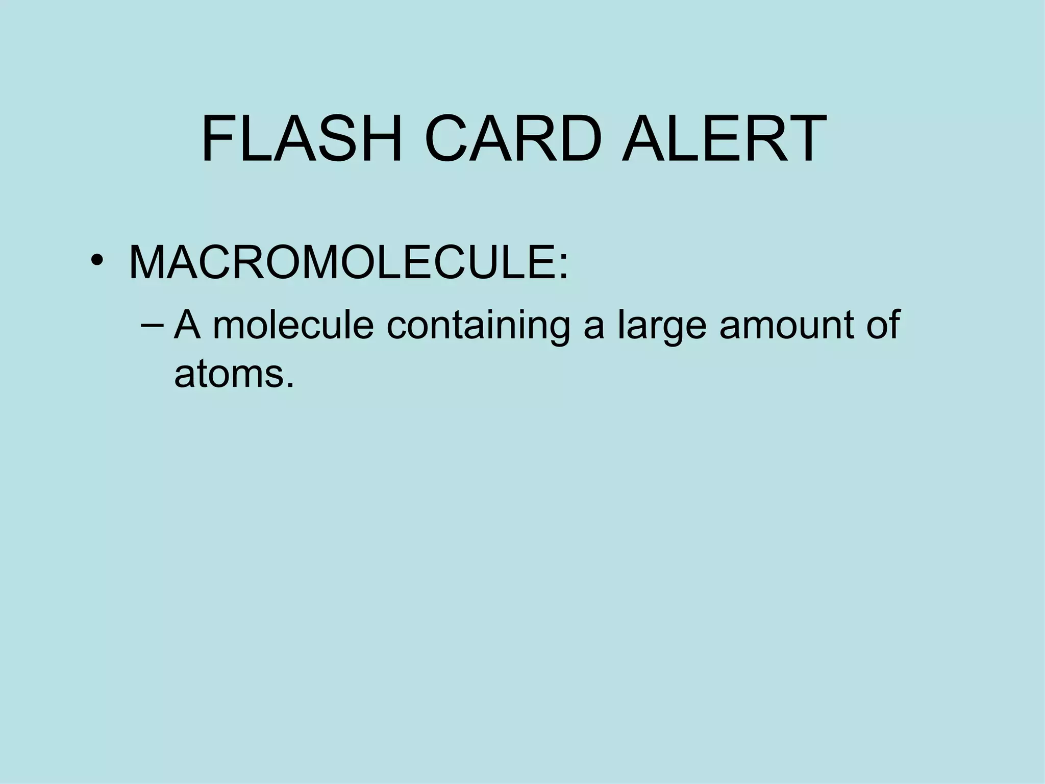 Macromolecule powerpoint | PPT | Chemistry | Science