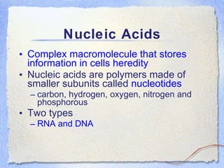 Macromolecules | PPT | Chemistry | Science