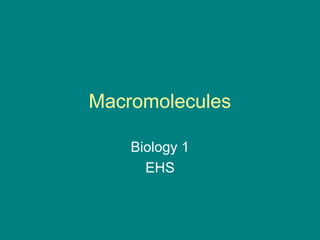 Macromolecules | PPT | Chemistry | Science