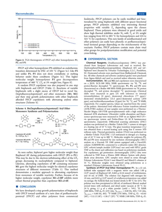 Perfluorocyclopentenyl (PFCP) Aryl Ether Polymers via Polycondensation ...