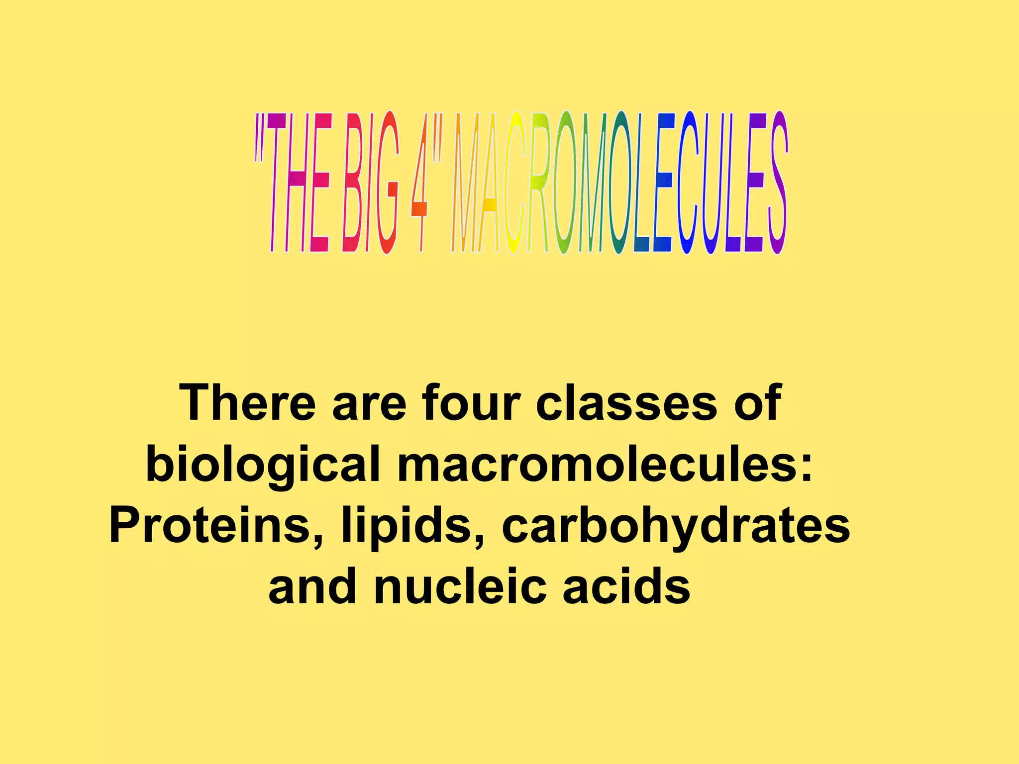 Macromolecule characteristics | PPTX