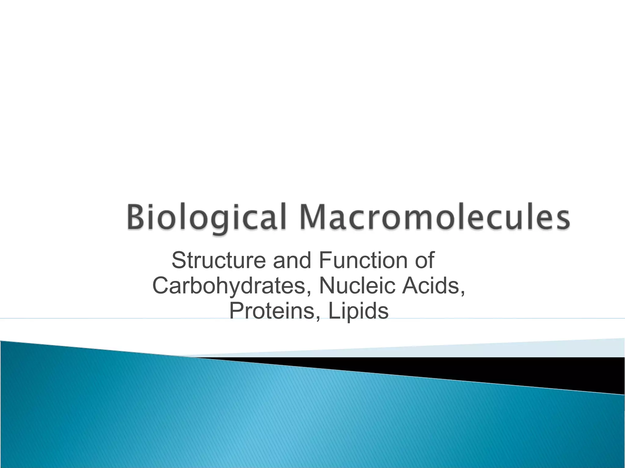 Macromolecules in cells | PPT