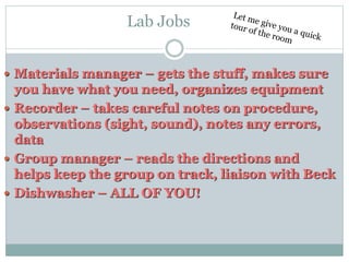 Macromolecules mystery lab day 2 | PPT