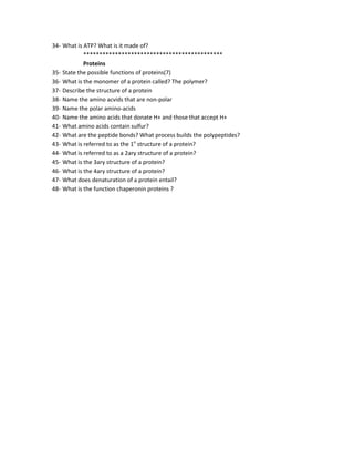 Macromolecules ppt questions chap5 | DOCX | Chemistry | Science