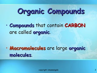 Macromolecules scf 1.4.1 | PPT | Chemistry | Science