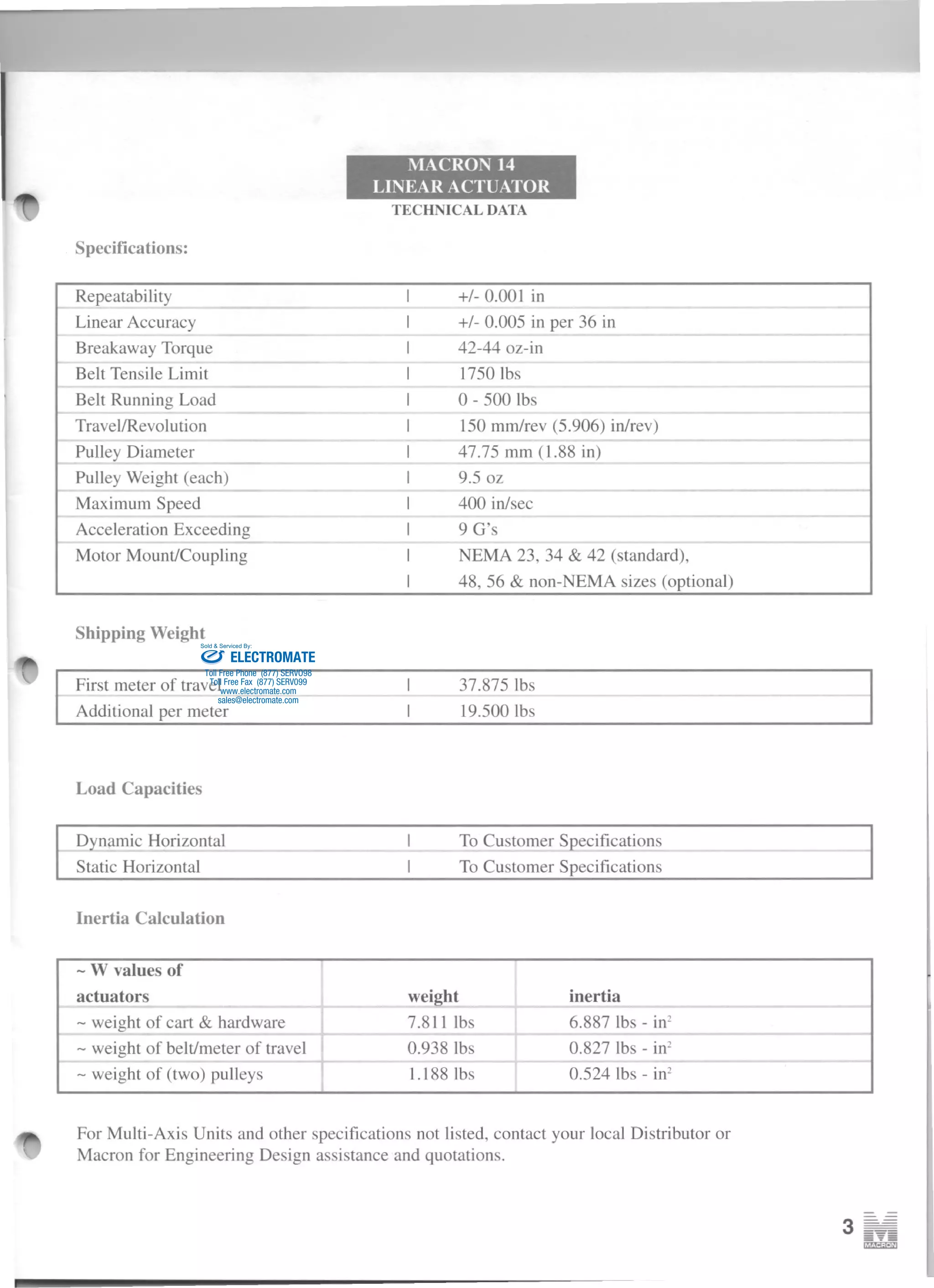 Macron 14 specsheet | PDF