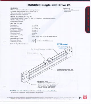 Macron belt drive25_specsheet | PDF