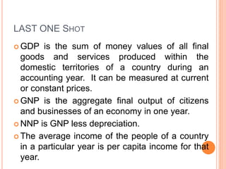 National Income: Measuring National Income. Problems in the measurement ...