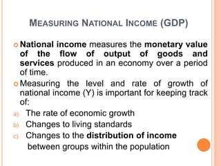 National Income: Measuring National Income. Problems in the measurement ...