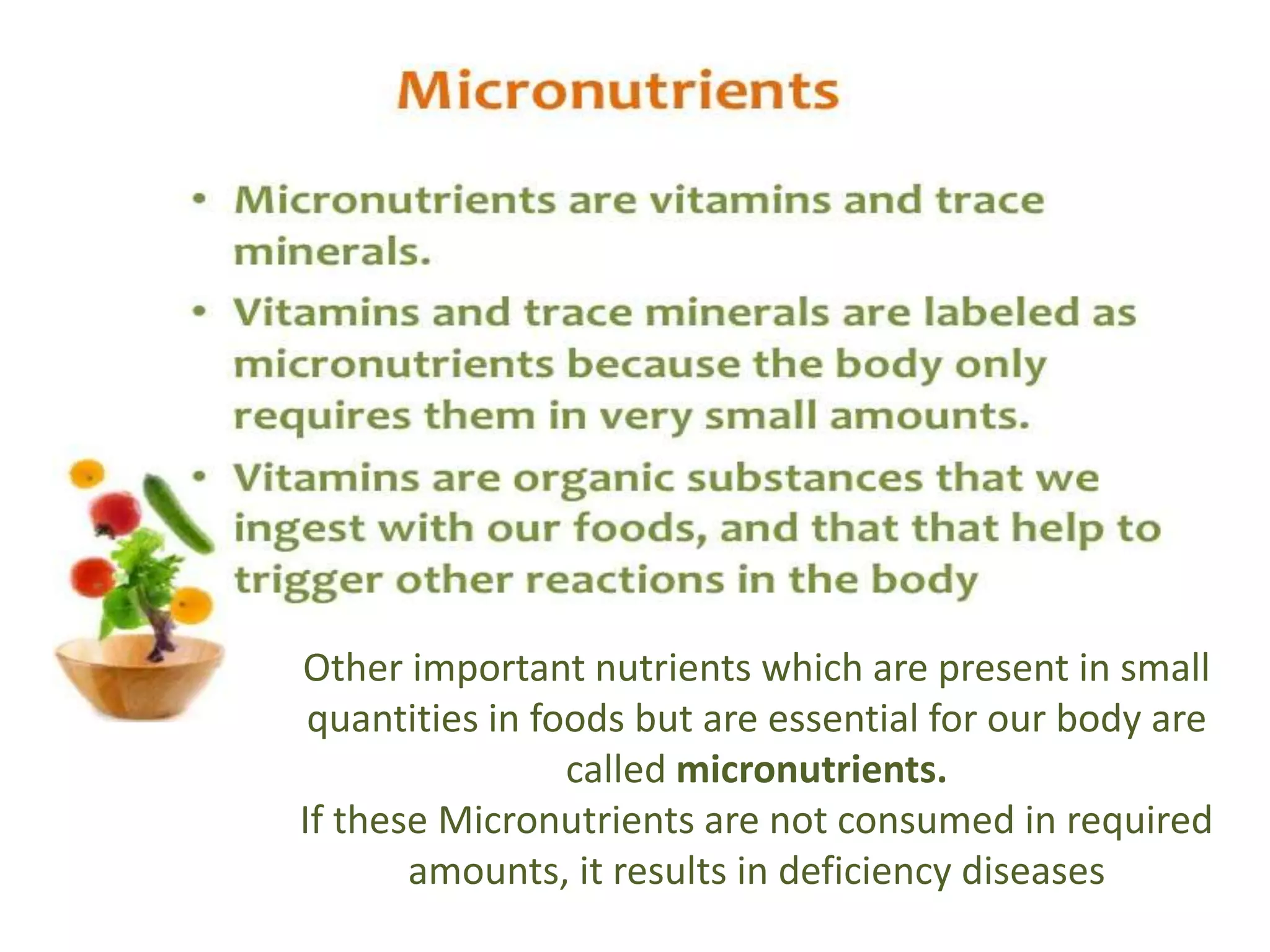 macronutrients and micronutrients | PPTX