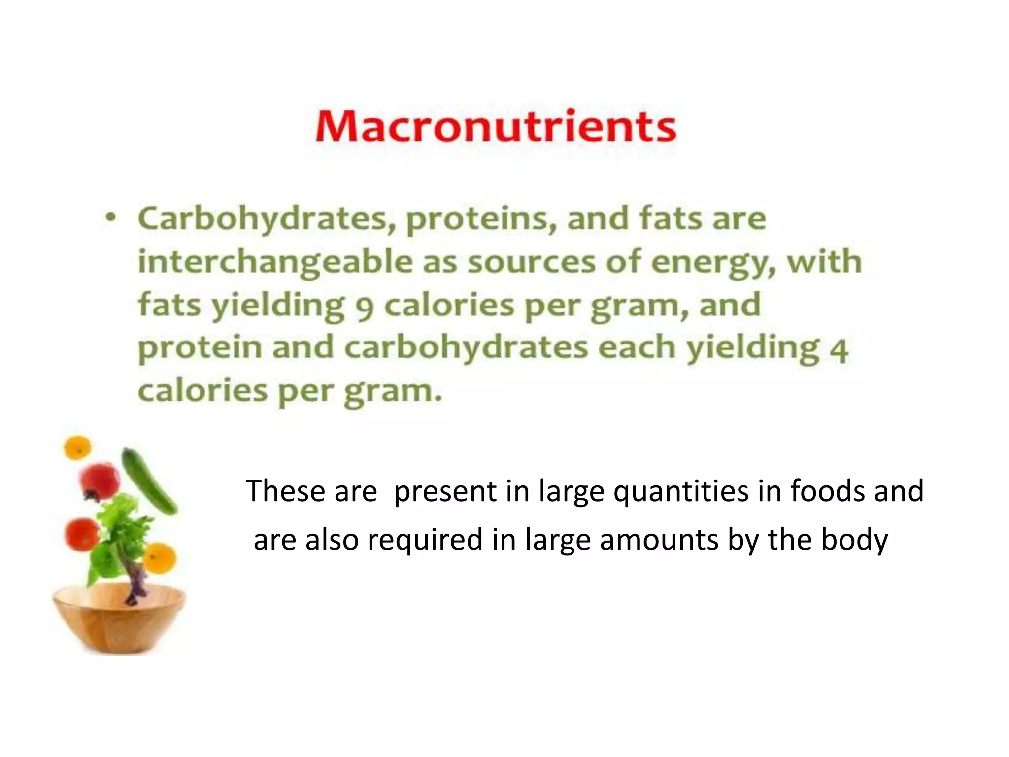 macronutrients and micronutrients | PPTX