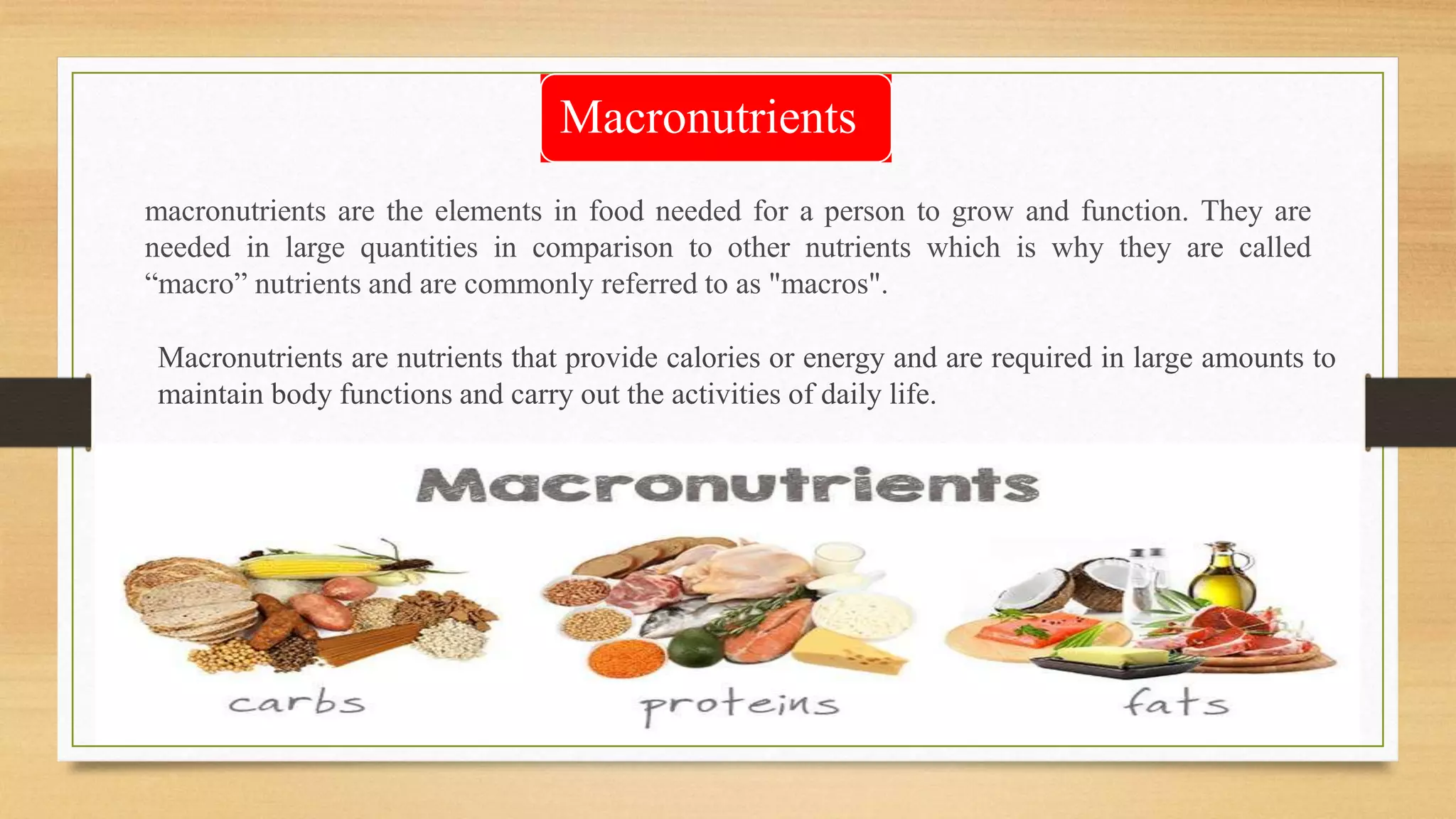 Macronutrients | PPTX