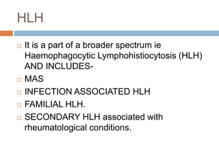 Macrophage activation syndrome | PPTX
