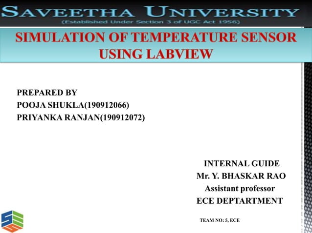 SIMULATION OF TEMPERATURE SENSOR USING LABVIEW | PPTX