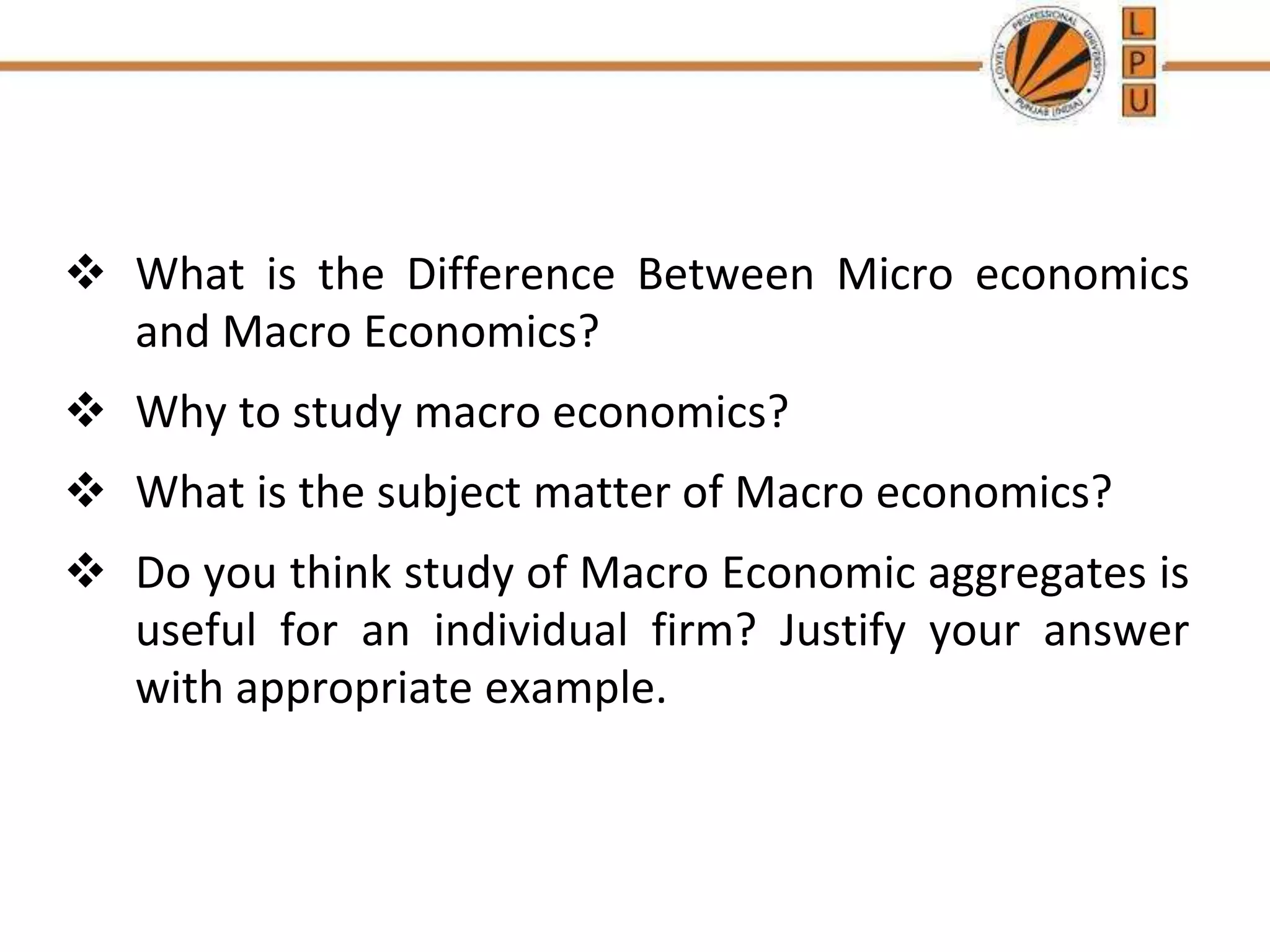Macro Economics PPT | PPTX