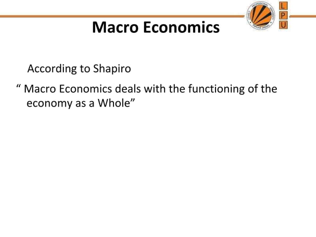 Macro Economics PPT | PPTX