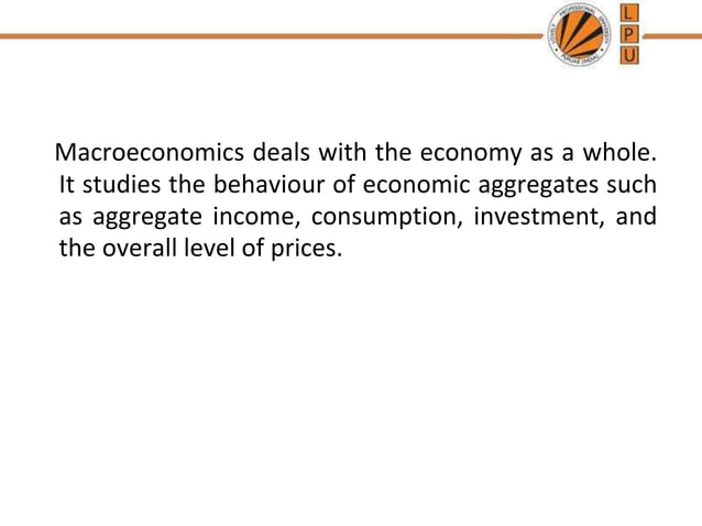 Macro Economics PPT | PPTX