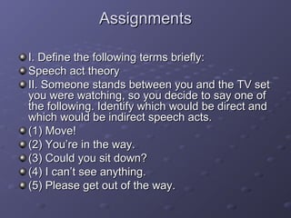 Macro pragmatics Austen's speech act and Searle's five majore speech ...