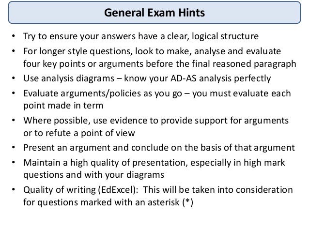AS Macro Revision: Hints on Exam Technique