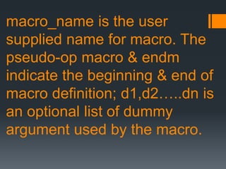Macros...presentation | PPTX