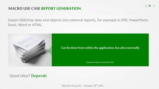 QlikView Macro's Are Bad | PPT