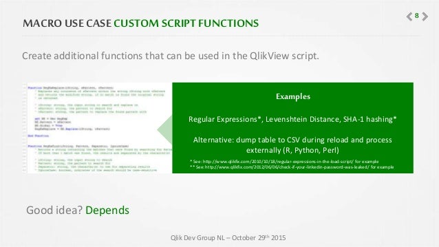 QlikView Macro's Are Bad