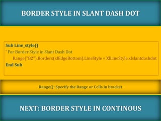 Macros for Workbook | PPT